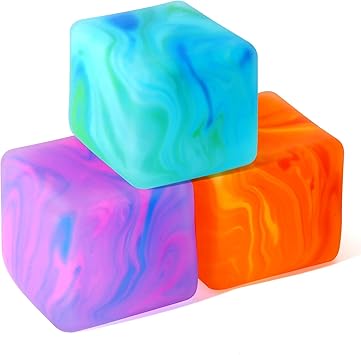 Amazon.com: Fidget Toys Squishy Stress Cube, Swirl Stress Balls for ...
