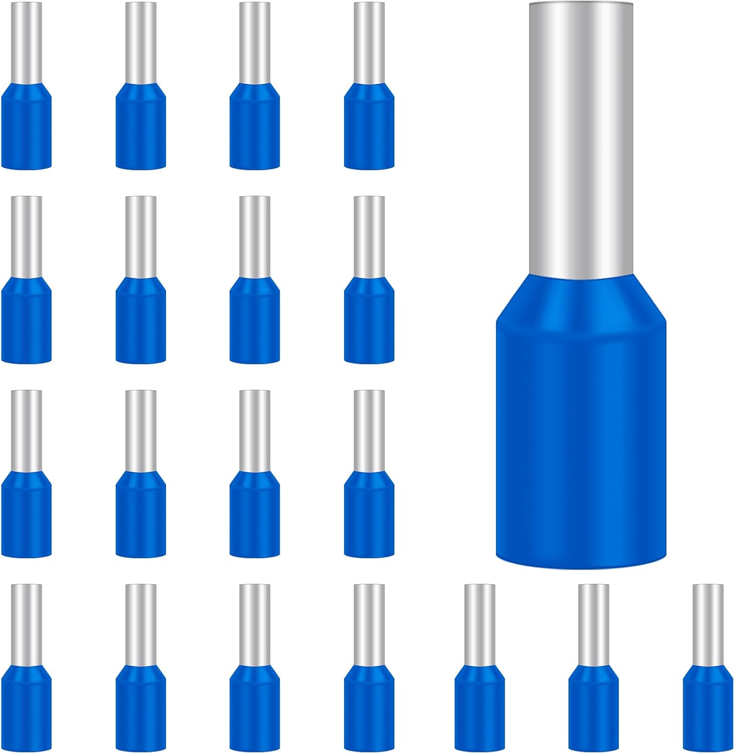 Hanibos Insulated Bootlace Ferrule Wire Terminals - 100Pcs, Blue Cord ...