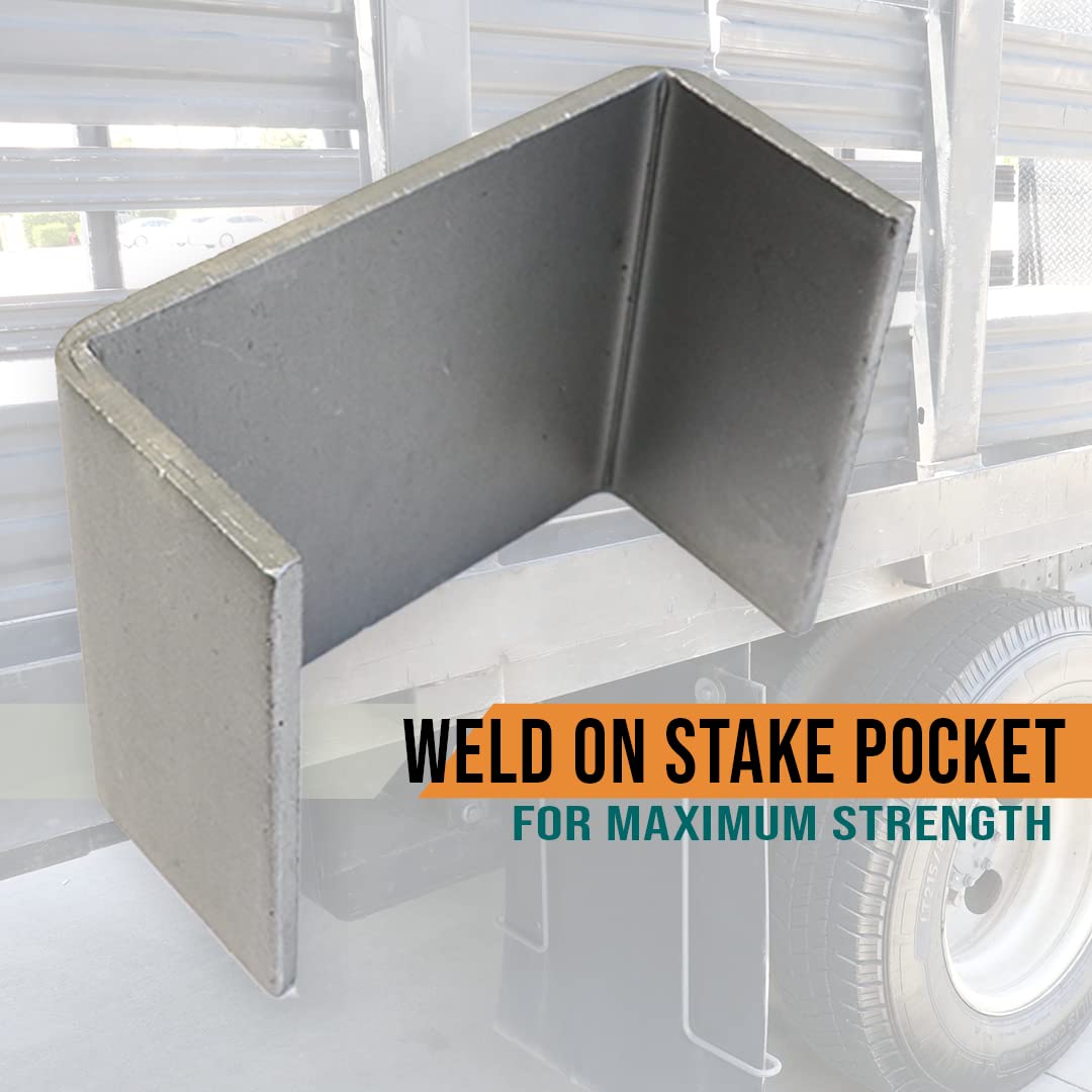Snapklik.com : Boxer Heavy Duty Weld On Steel Stake Pocket Anchors For ...