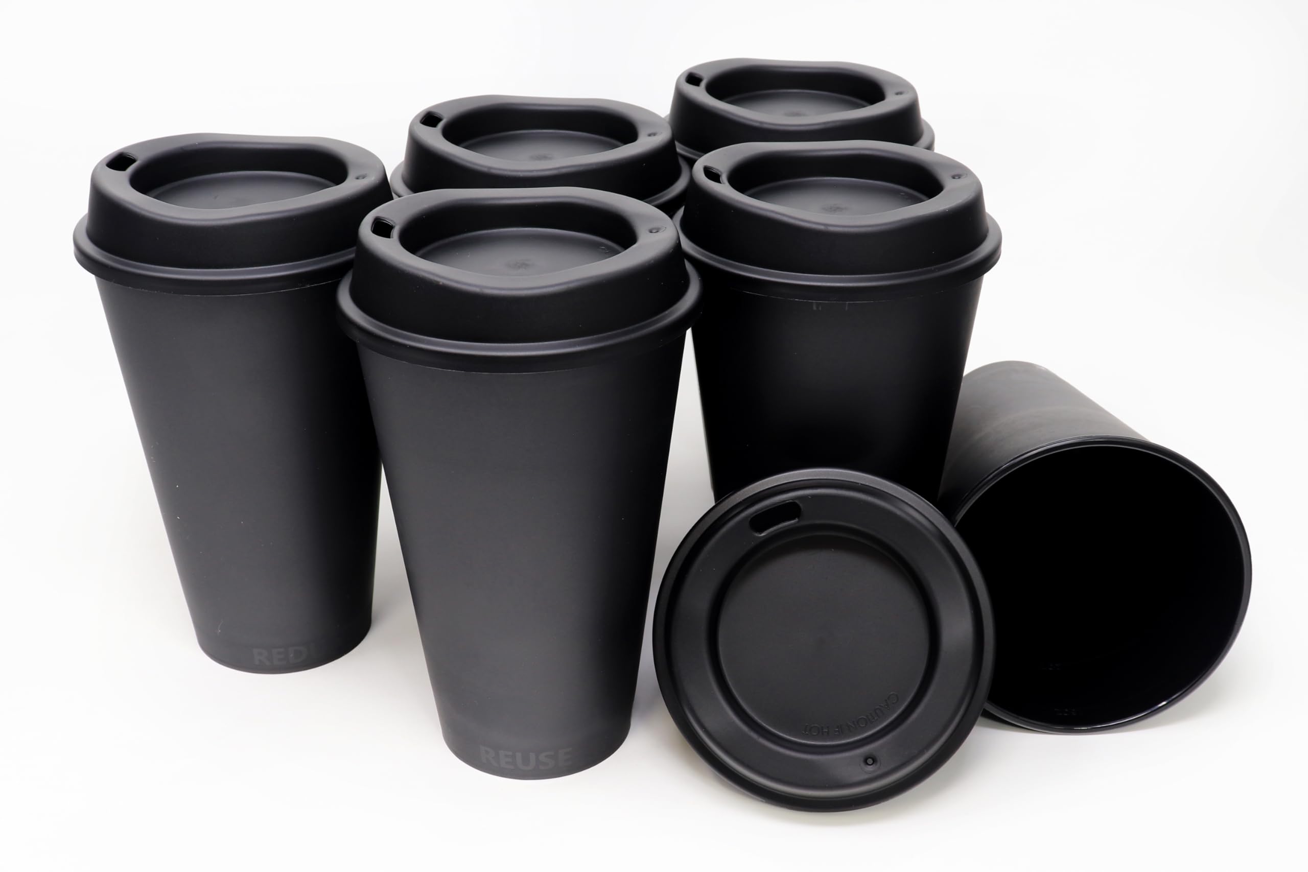Amazon.com: Rolling Sands USA Made 16 oz Reusable Coffee Cups with Lids ...