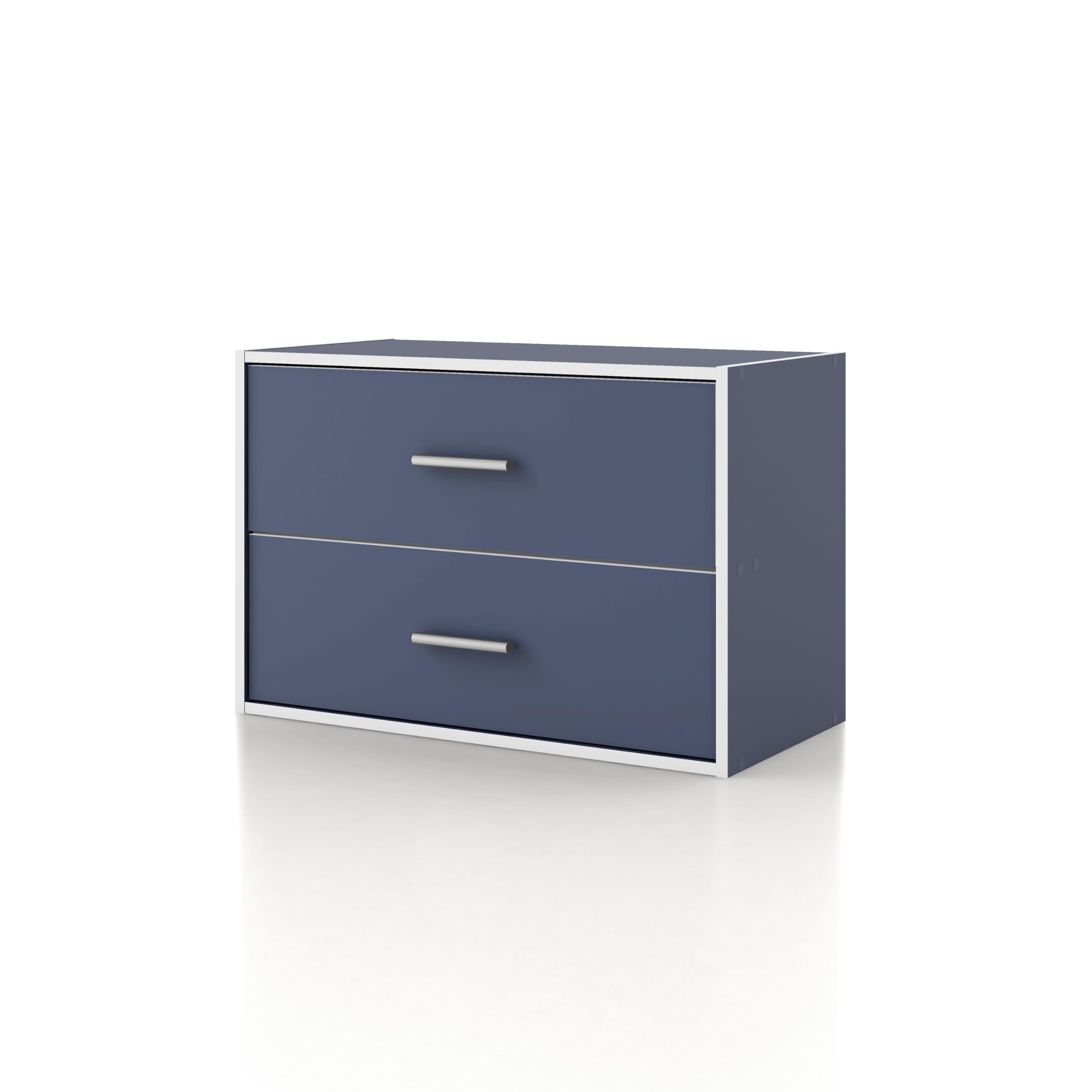 Amazon.com: HOMES: INSIDE + OUT Apexa 2-Drawer Wooden Stackable Storage ...