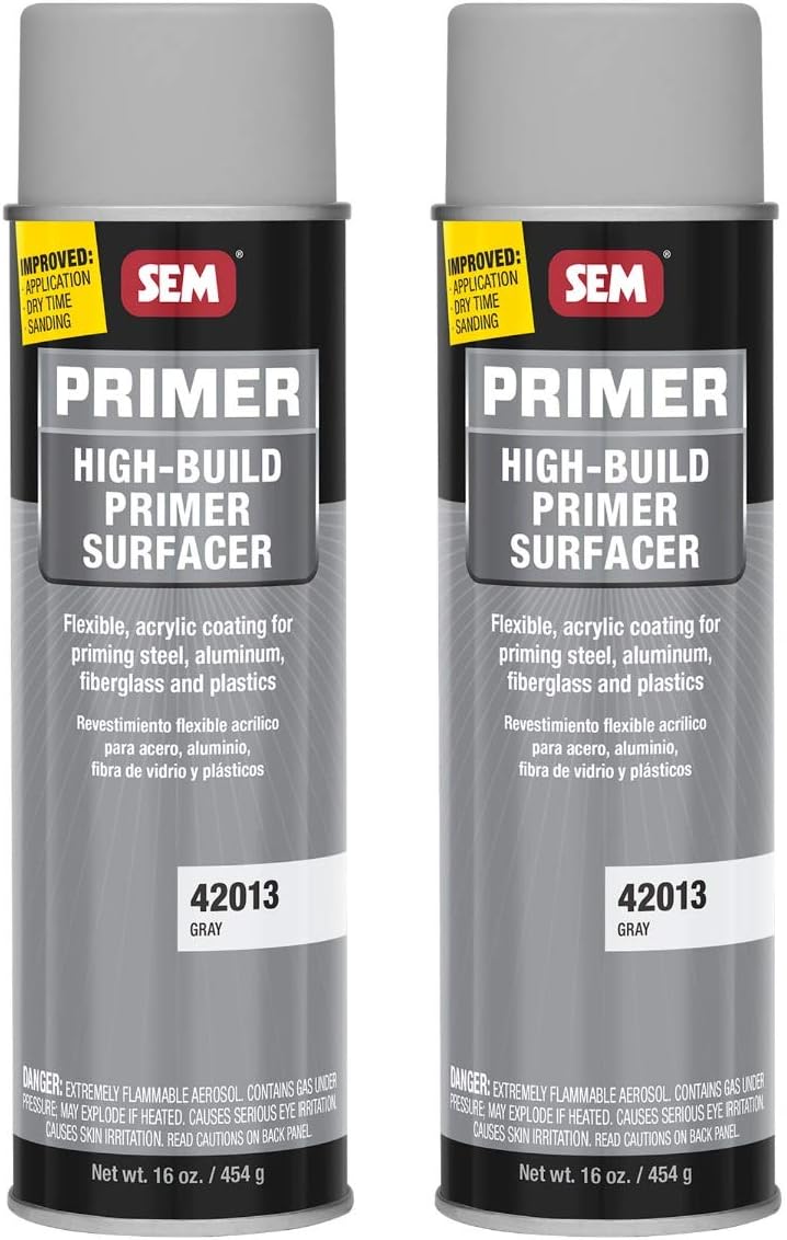 High-Build Primer Surfacer Gray 16 oz. (2/Pack) | Gray Spray Paint | Automotive Primer | 2-Pack ...