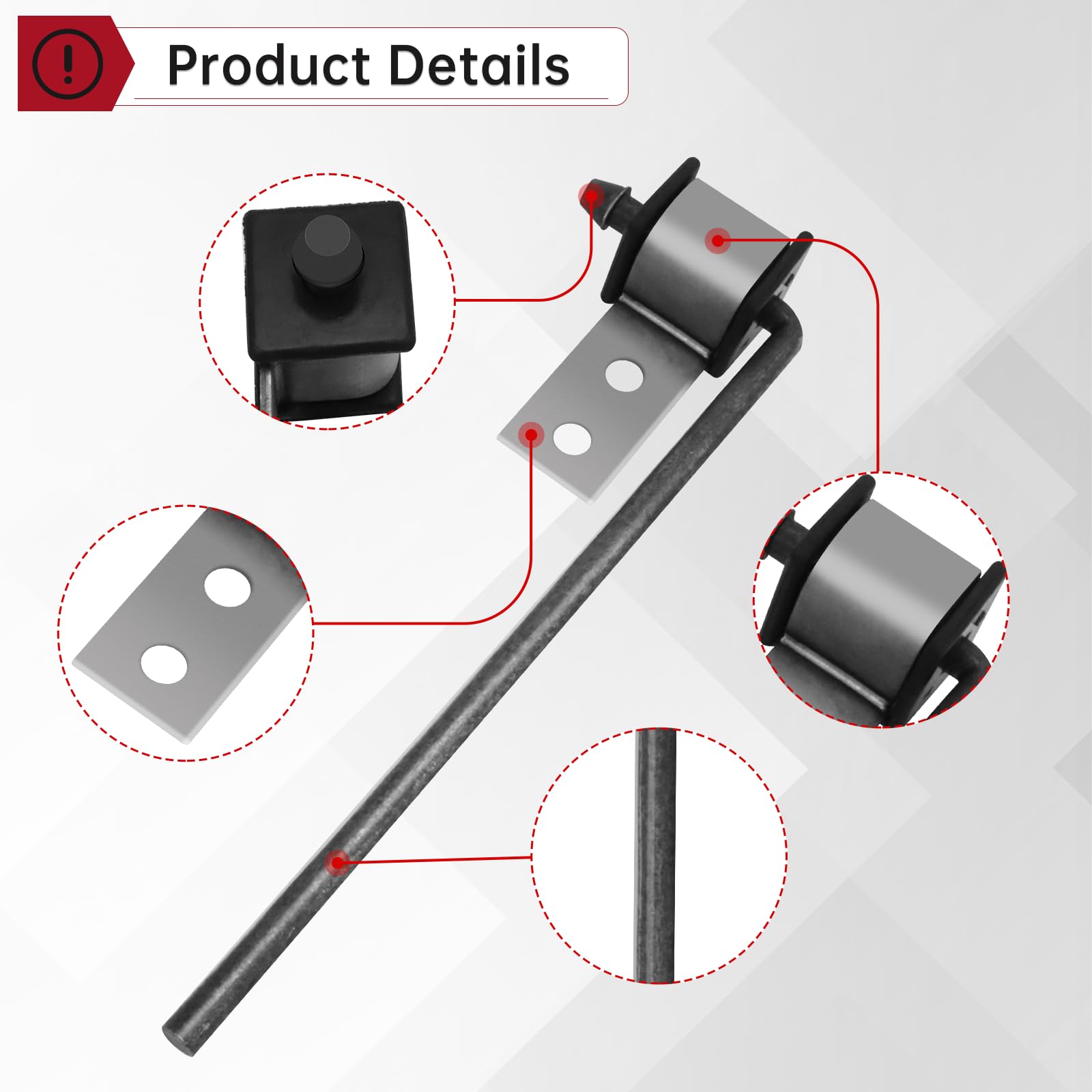 Snapklik.com : 2 Pack Heavy Duty Exhaust Hanger Rods Universal Use ...