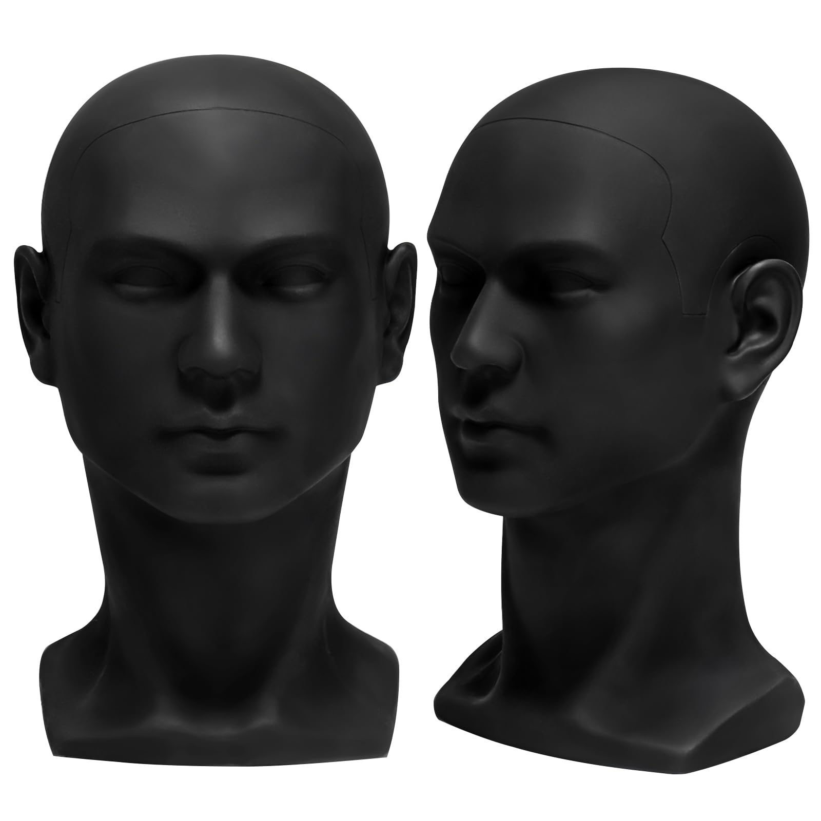 Snapklik.com : ZOOFOX Male Mannequin Head For Hats, PVC Manikin Head