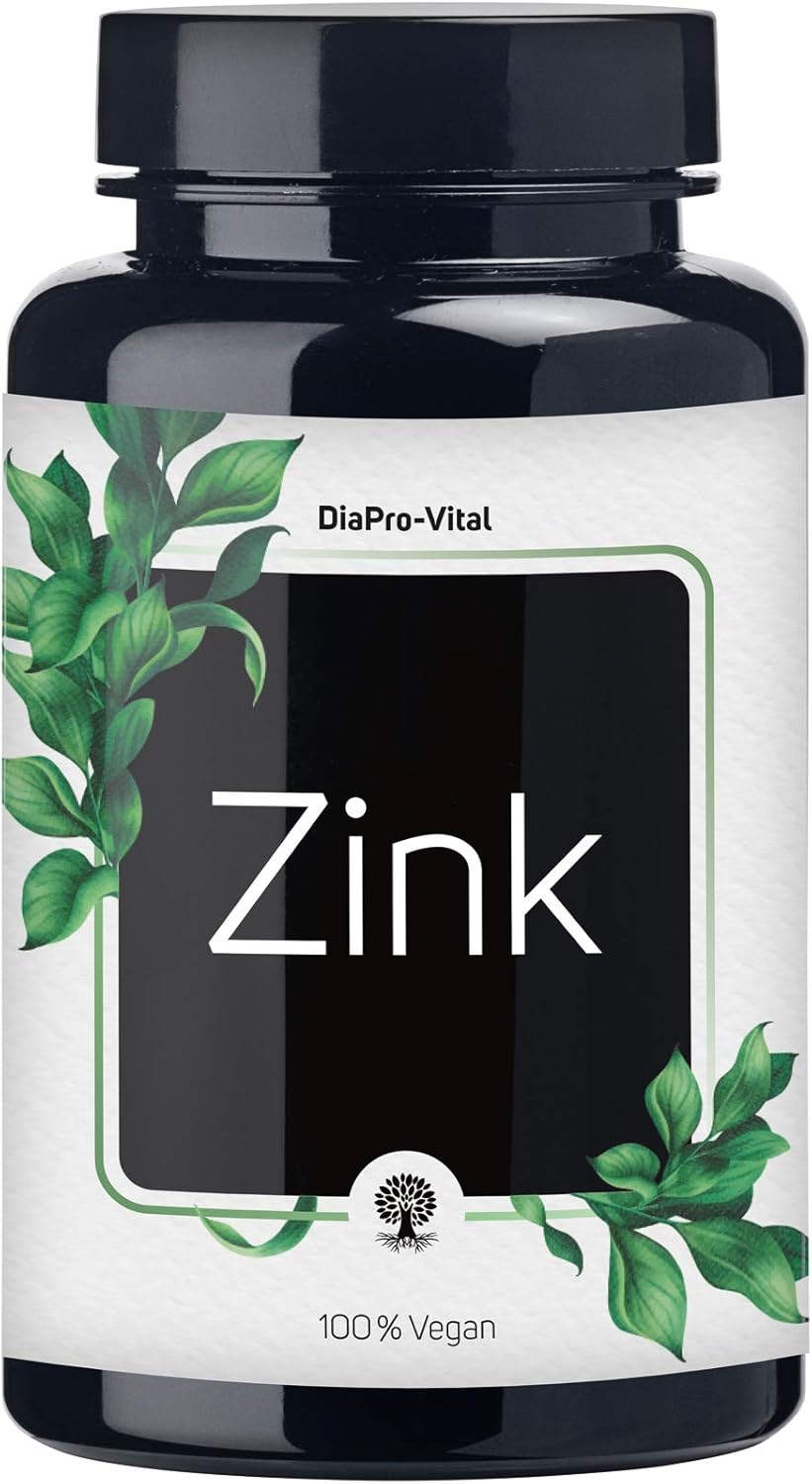 DiaPro® Zink-Tabletten hochdosiert 25 mg elementares Zink pro Tablette aus Zink-Bisglycinat 365 ...