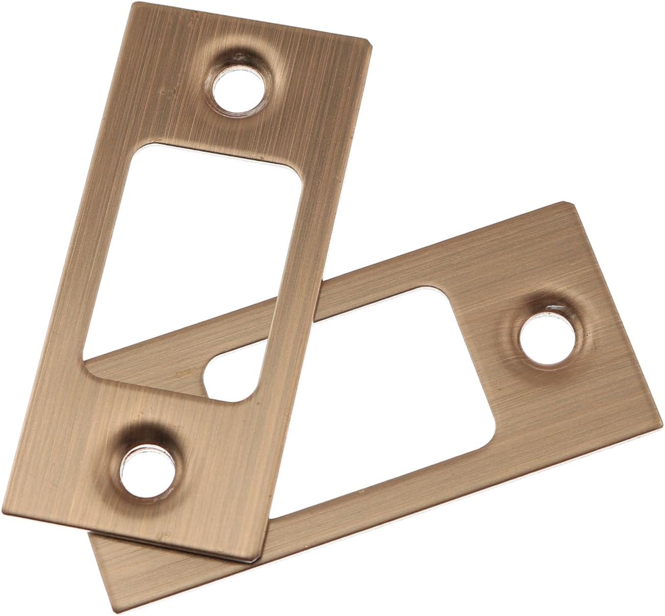 Maxmoral 2pcs Round Corner Deadbolt Strike Plate with Screws Center-to ...