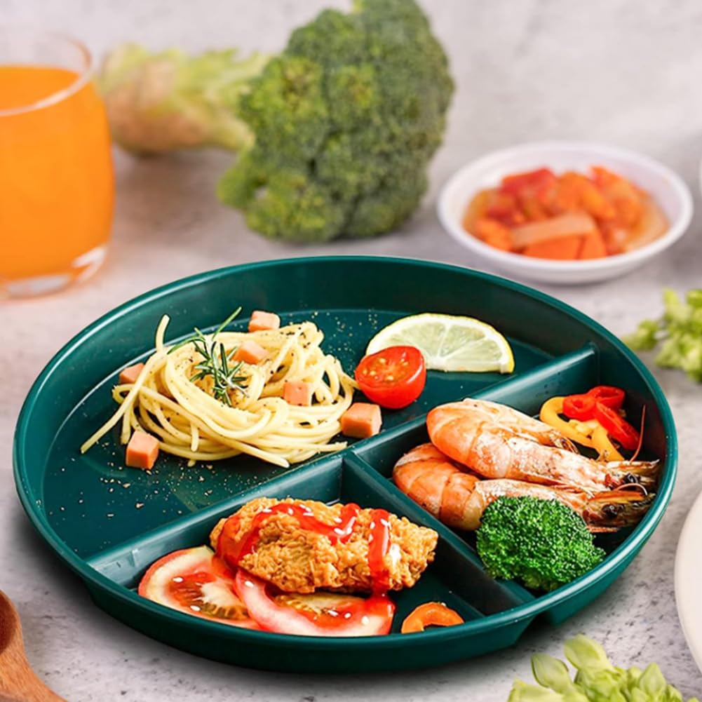 Snapklik.com : 9 Unbreakable Divided Plates Set Of 5, Wheat Straw Plate ...