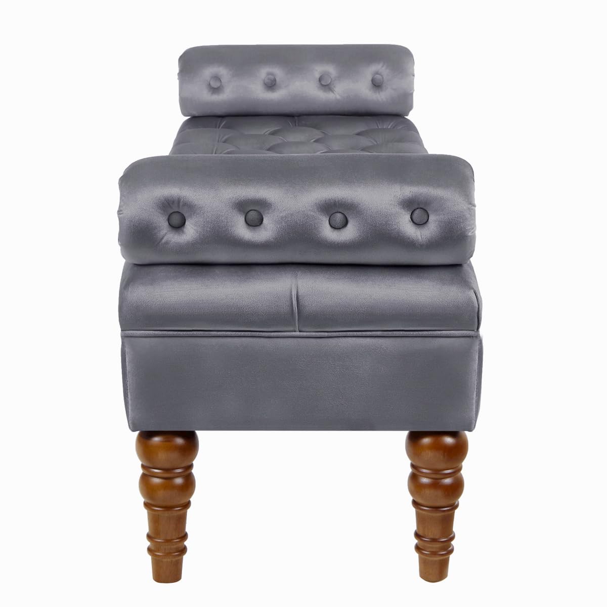 Snapklik.com : 24KF Dark Gray End Of Bed Bench,Large Size Velvet Bench ...