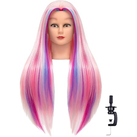 Amazon.com : Training Head 26"-28" Mannequin Head Hair Styling Manikin ...