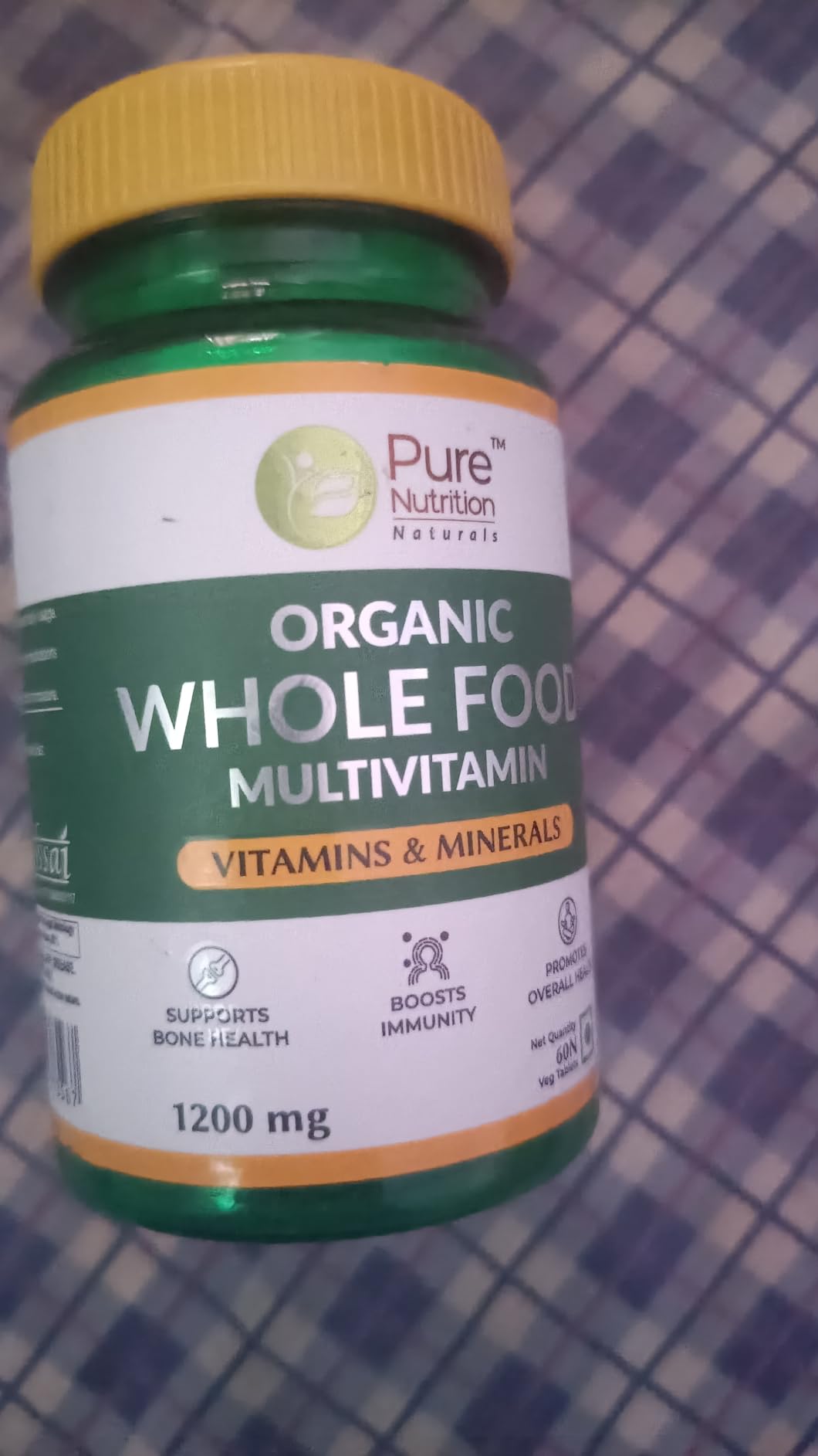 Pure Nutrition Organic WholeFood Multivitamin | Plantbased Vitamin A D3 ...