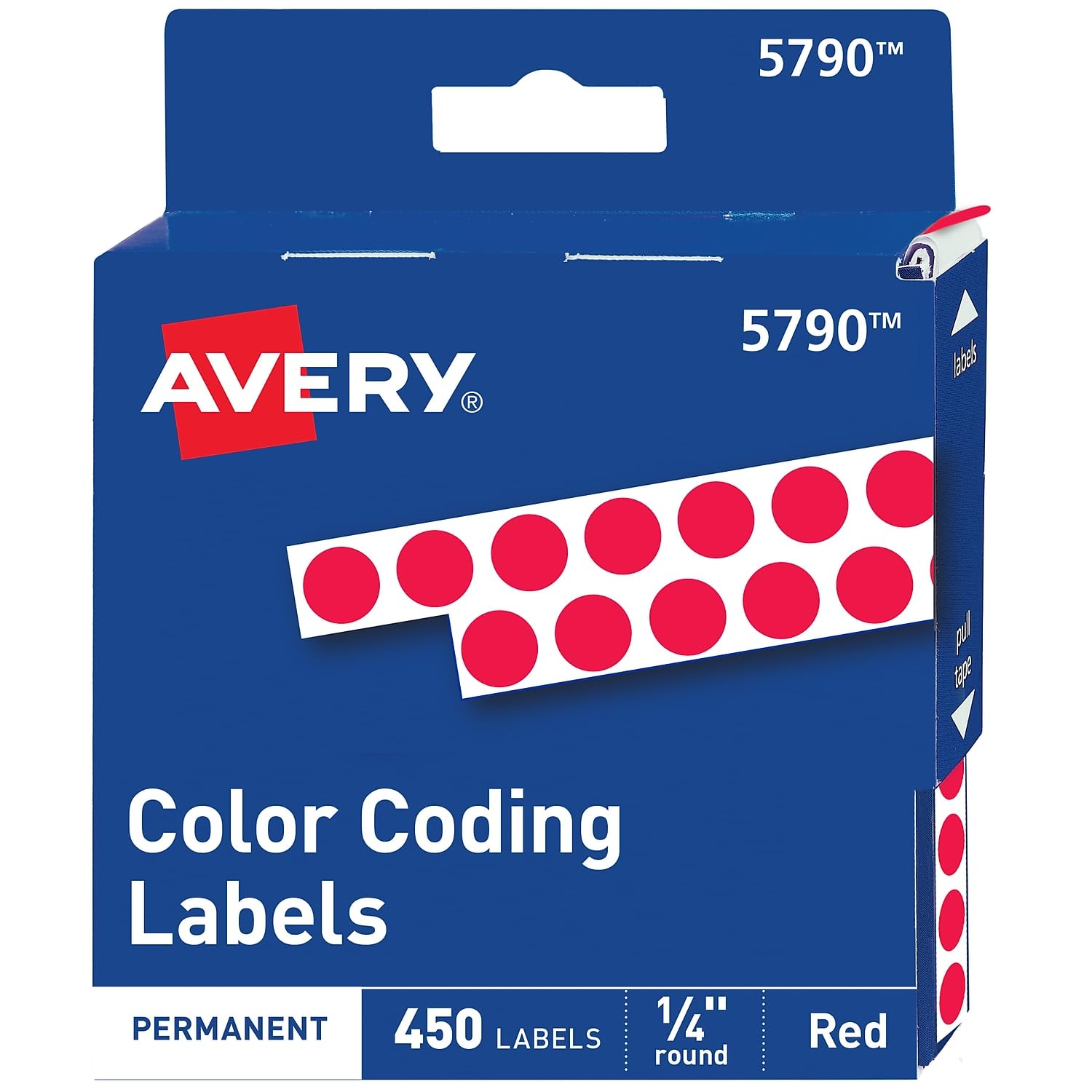 Amazon.com : Avery 05790 Permanent Self-Adhesive Round Color-Coding ...