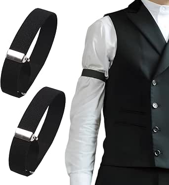 TORMEN Elastic Adjustable Armbands Shirt Garter Sleeve Holders Non-Slip ...