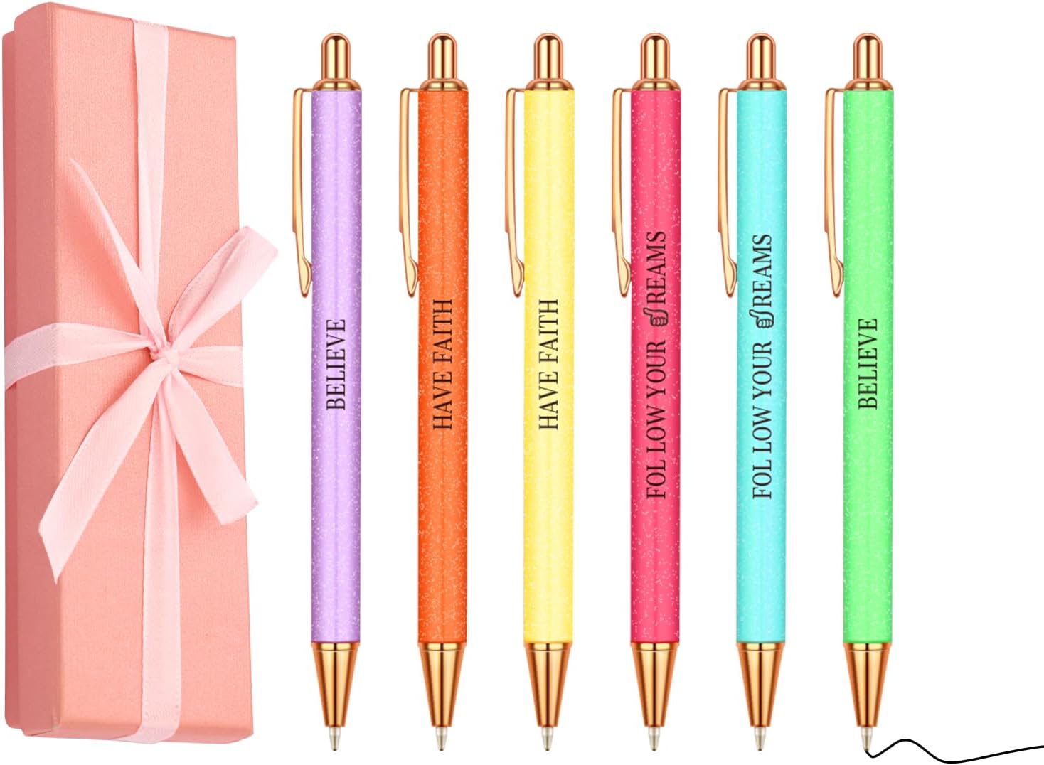 Amazon.com : Color Changing Push Pens with Smiley Face and Motivational ...