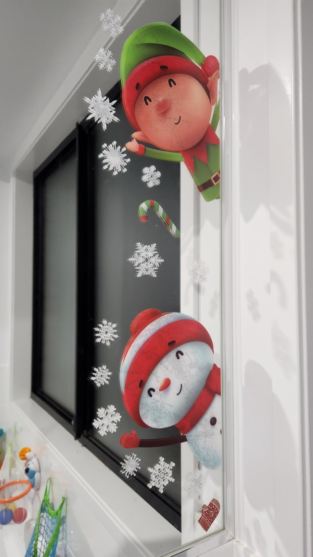 165PCS Christmas Snowflake Windows Static Stickers, Christmas Window ...