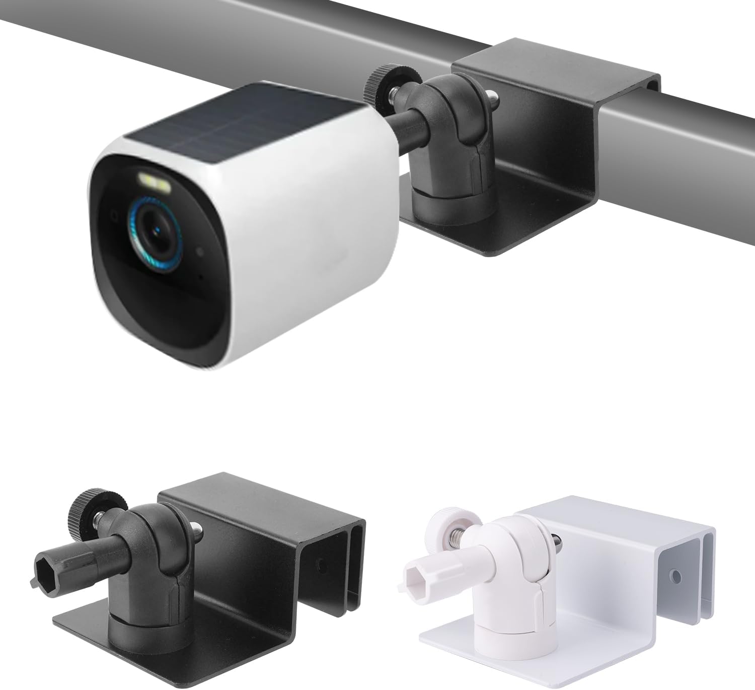 2pcs Gutter Mount for Security Camera, White Black 360° Adjustable ...