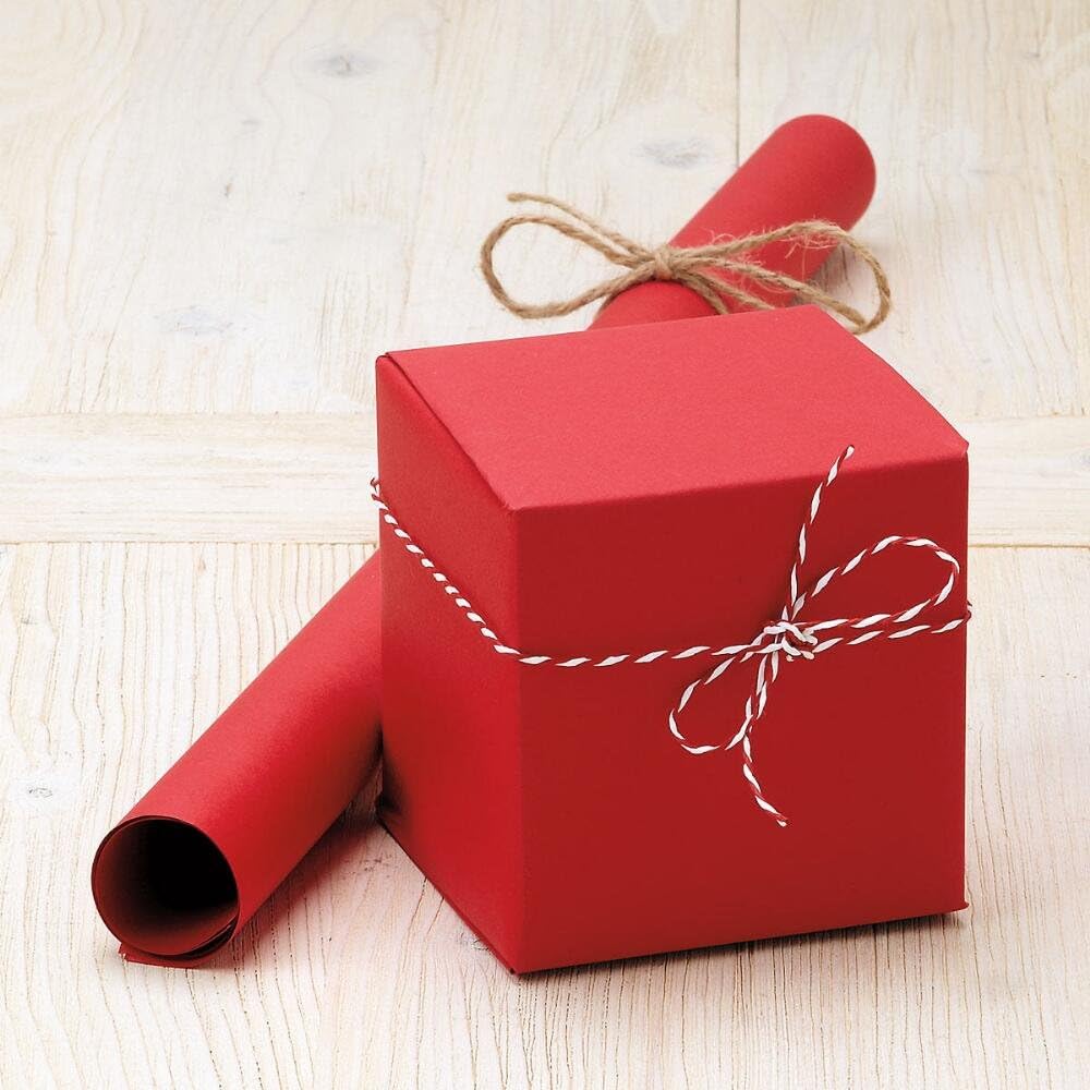 Amazon.com: Current Red Kraft Rolled Wrapping Paper - Premium Jumbo 23 ...