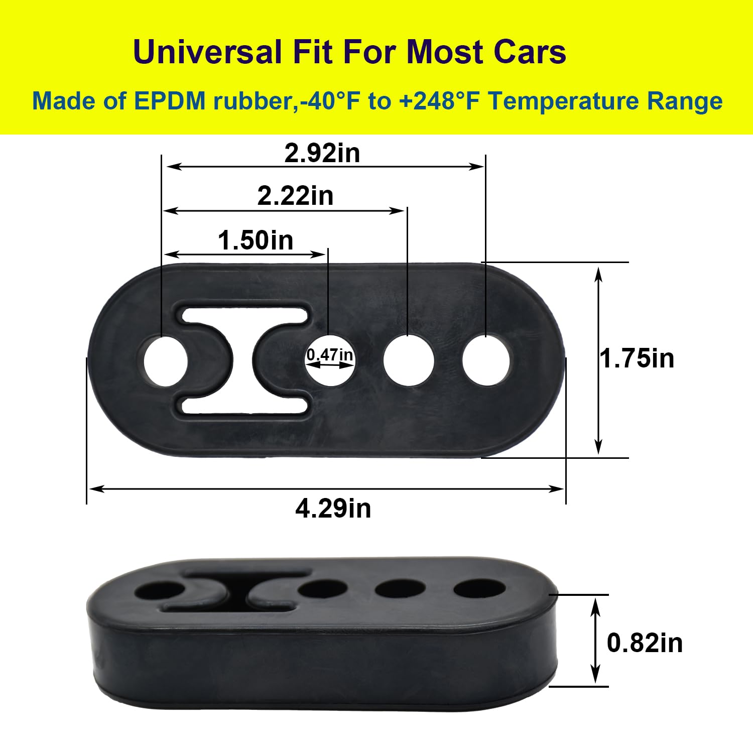 Snapklik.com : 3Inch Exhaust Hanger Kits,2 Holes And 4 Holes Adjustable ...