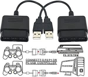 StyleZ 2 Pack for Playstation 2 Controller to USB Adapter for PC or ...