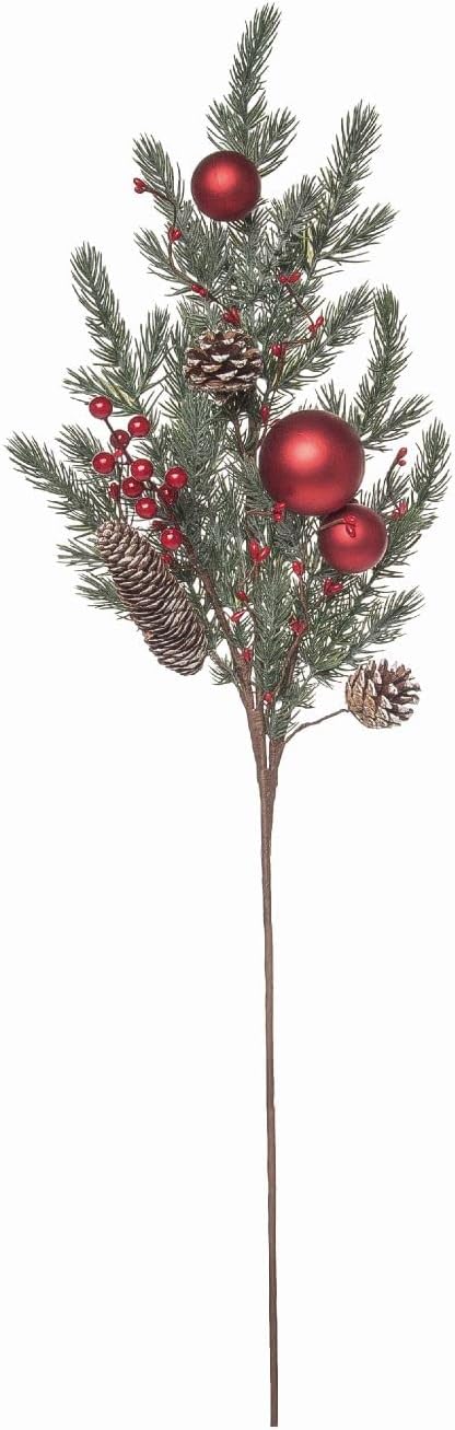 Amazon.com: Transpac Ruby Ornament & Acorn Spray : Home & Kitchen