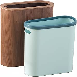 Amazon.com: Advap Wooden Garbage Can Gap Ultra-Narrow Trash Bin with ...