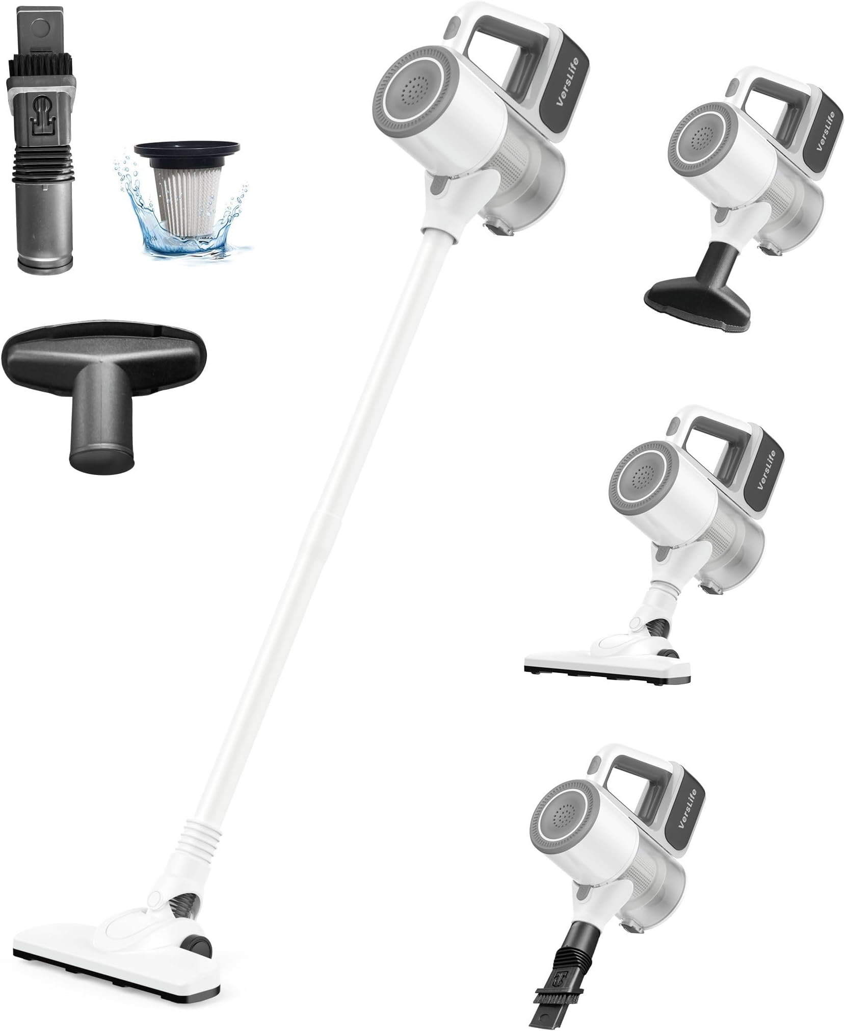 Amazon.de: Stanew Akku Staubsauger, 4 in 1 Staubsauger Kabellos, 150W Leichter Handstaubsauger ...