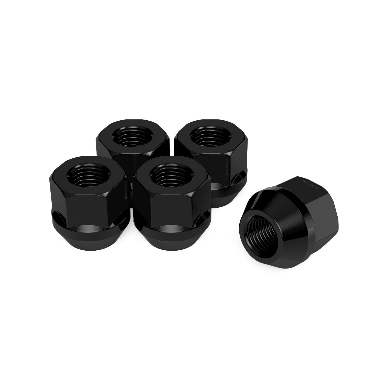 M12 1.50 Lug Nuts M12X1.25 Red JDM Open-End Acorn Hex Wheel Lug Nuts ...