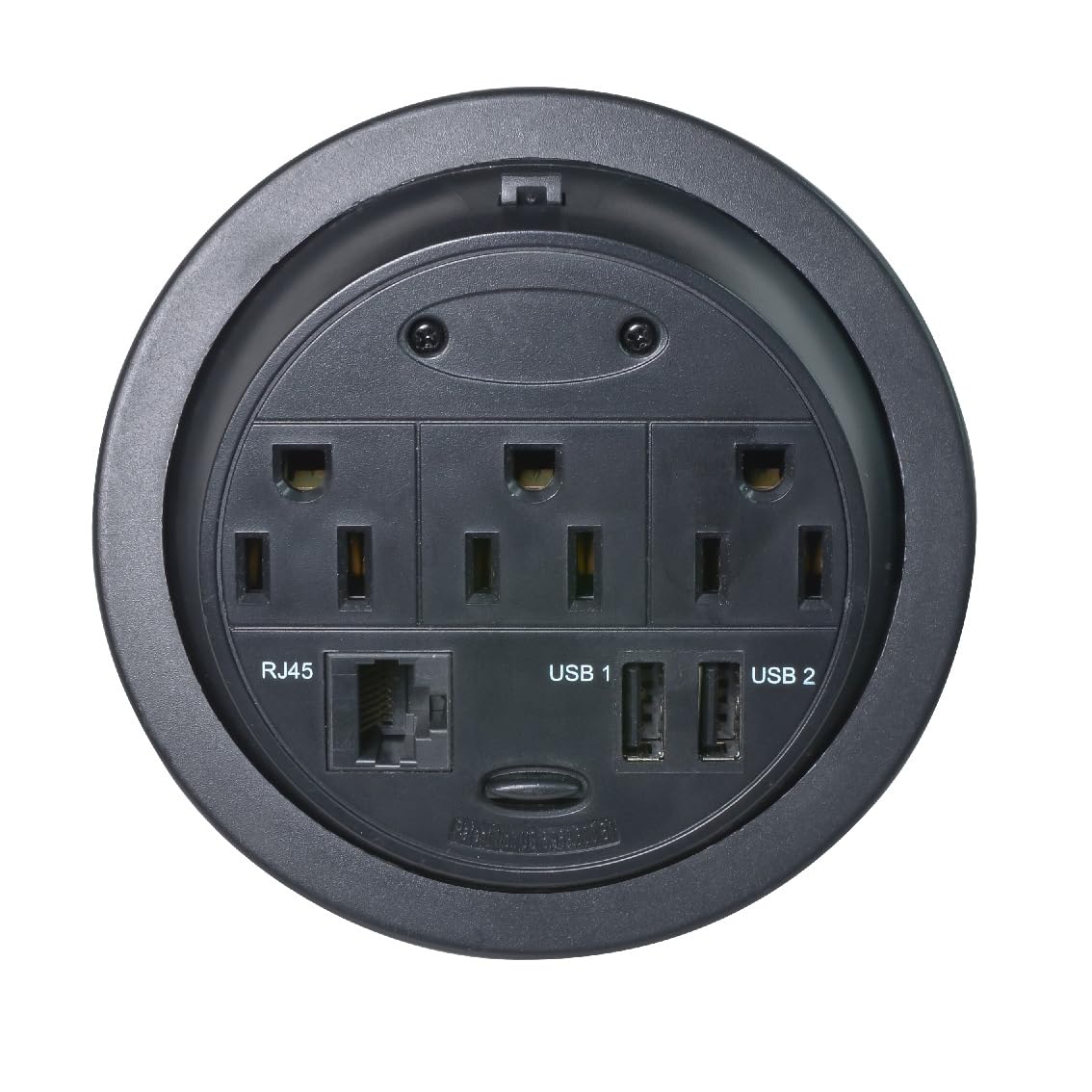 Amazon.com: Kable Kontrol Recessed Power Grommet Desk Outlet, 3 AC ...