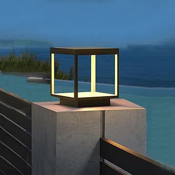 JHOTEC Post Lights Outdoor, Modern Post Lights,LED Fence Deck Cap ...