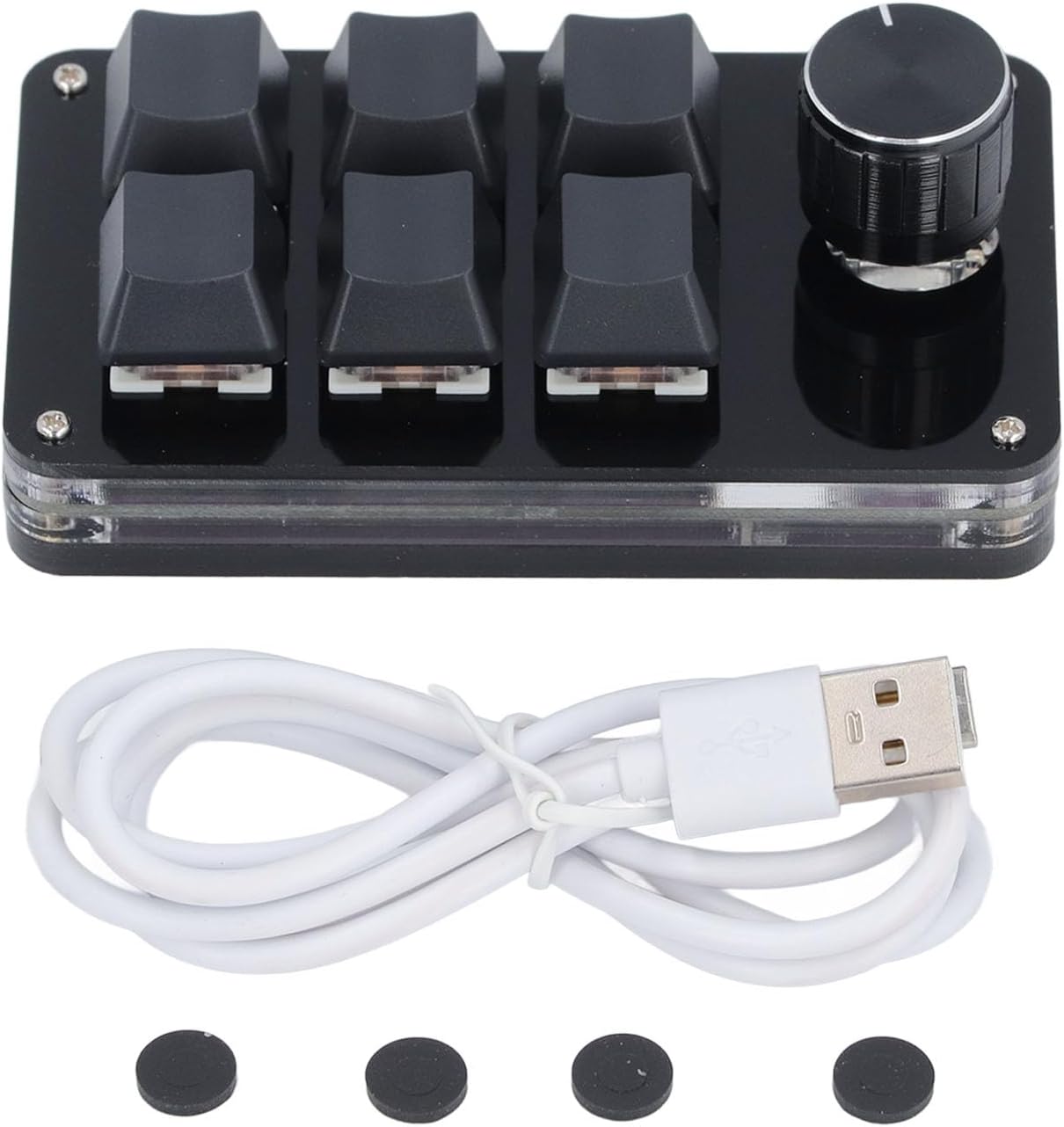 Amazon.com: Walfront Macro Keyboard Programmable One Handed USB PC Keypad Mini Mechanical Gaming ...