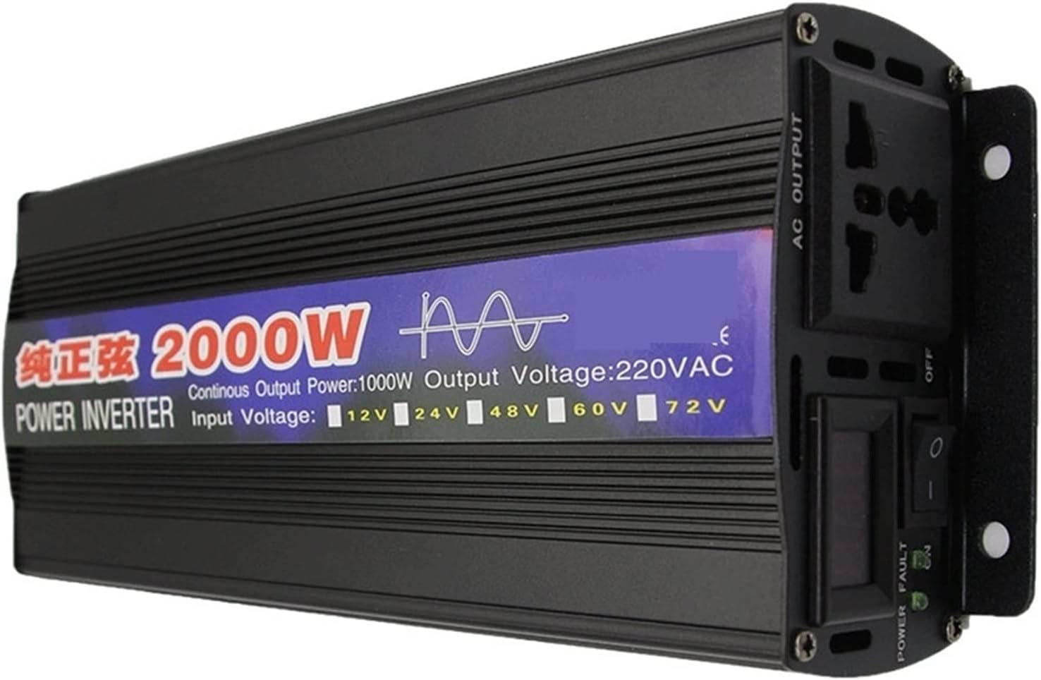 Amazon.co.jp: 純粋な正弦波インバーター DC 12V 24V 48V 60V から AC 220V 110V 60HZ 車のホーム 1000W 1600W 2000W 3000W ...