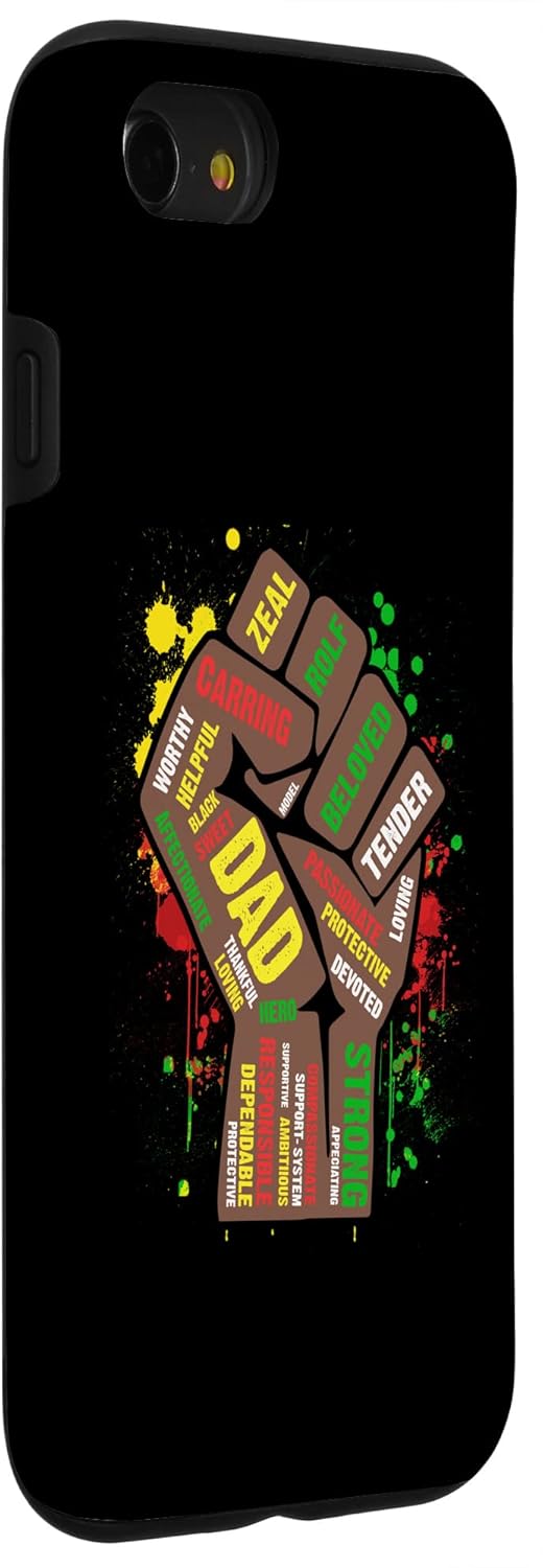 iPhone SE 2020 7 8 Black Dad African American Melanin Pride Black ...