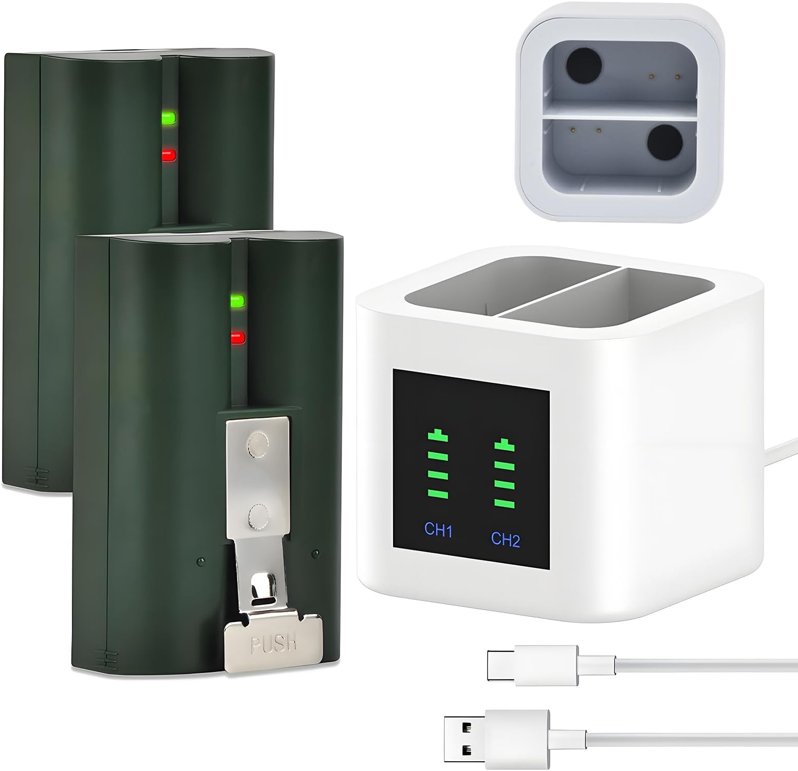 Amazon.com: 2 Pack Replacement for Ring Doorbell Battery with Charger ...