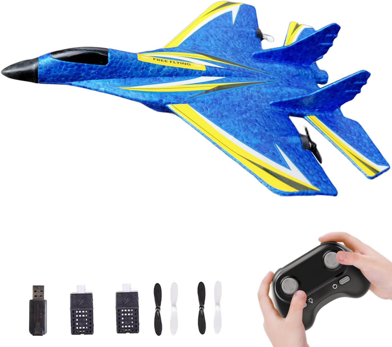 Amazon.com: Remote Control Airplane for Kids, 2.4GHz RC Plane with Gyro ...