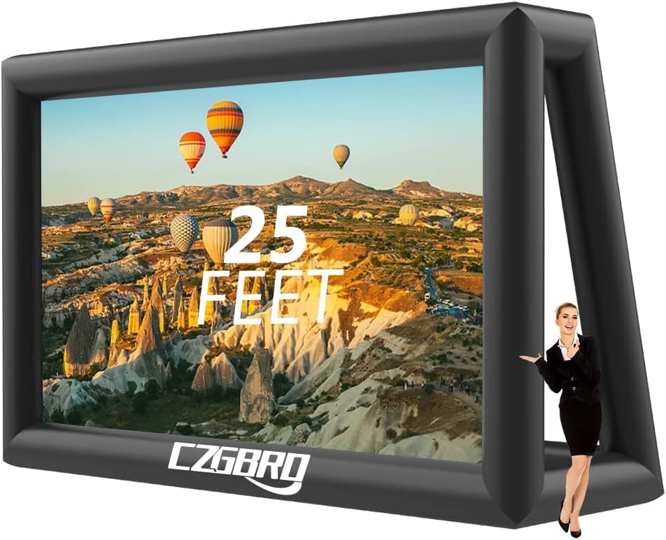 Amazon.com: 25FT Inflatable Projector Movie Screen, One-Piece Design ...