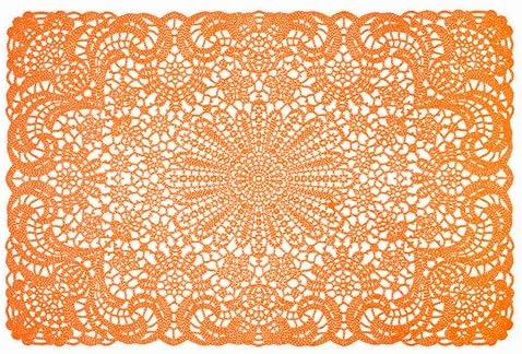 Amazon.com: Orange Lace Placemats/set 6: Place Mats: Home & Kitchen