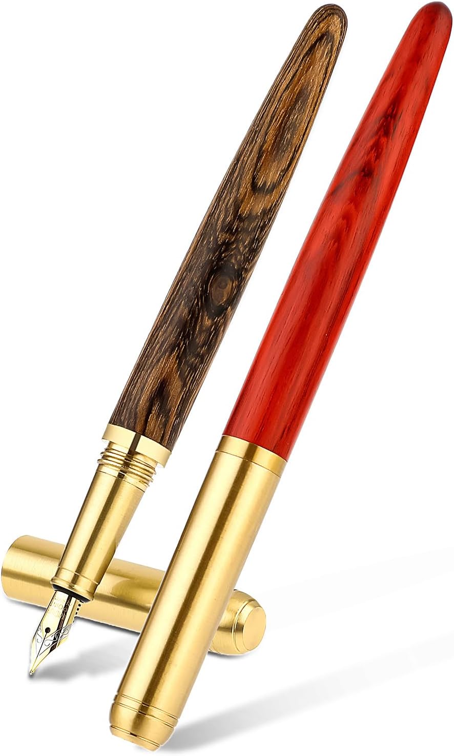 Amazon.com : cobee® Luxury Wood Fountain Pens, 2 Handcrafted Vintage ...