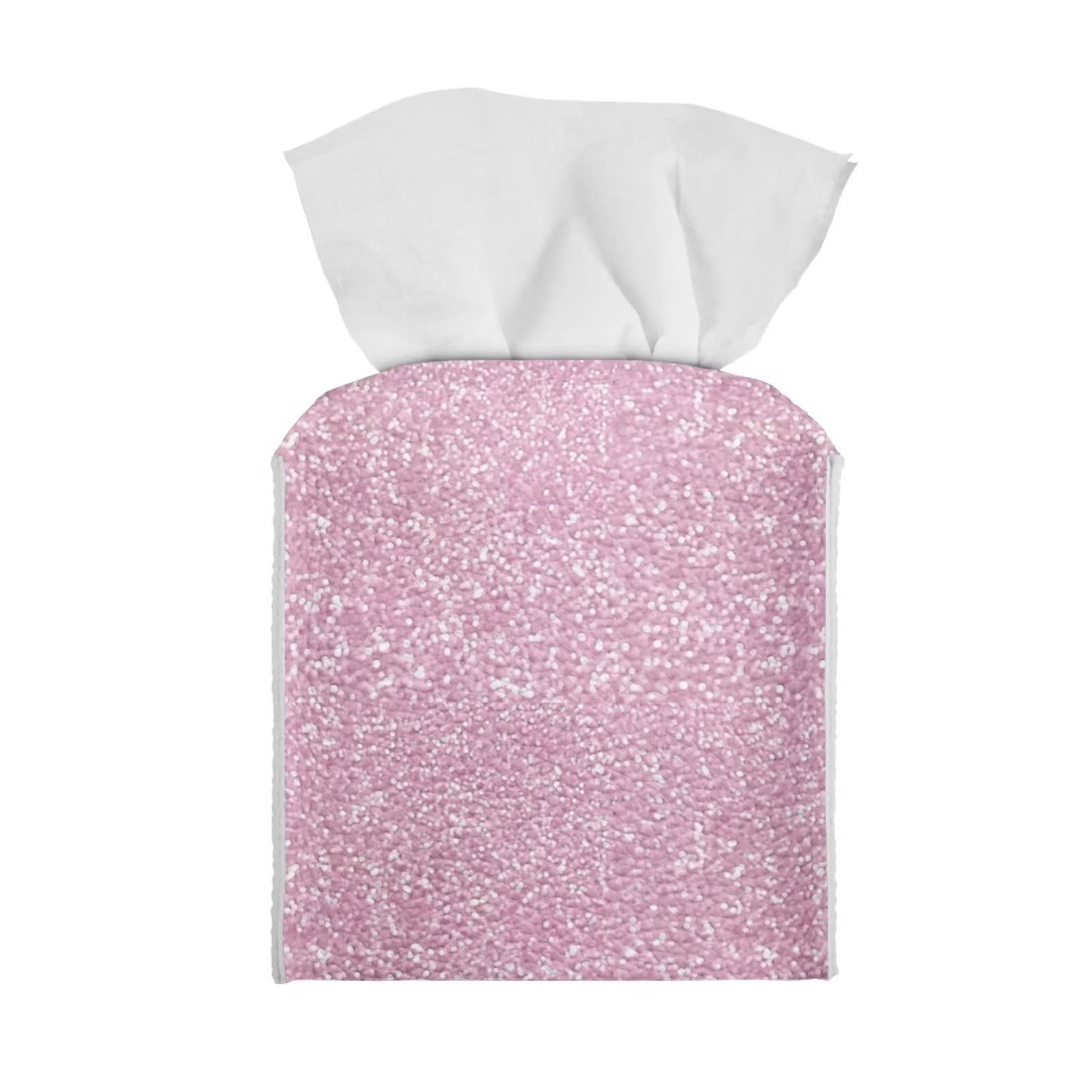 Amazon.com: Baxinh Rose Gold Print Tissue Box Cover Pink, Leather ...