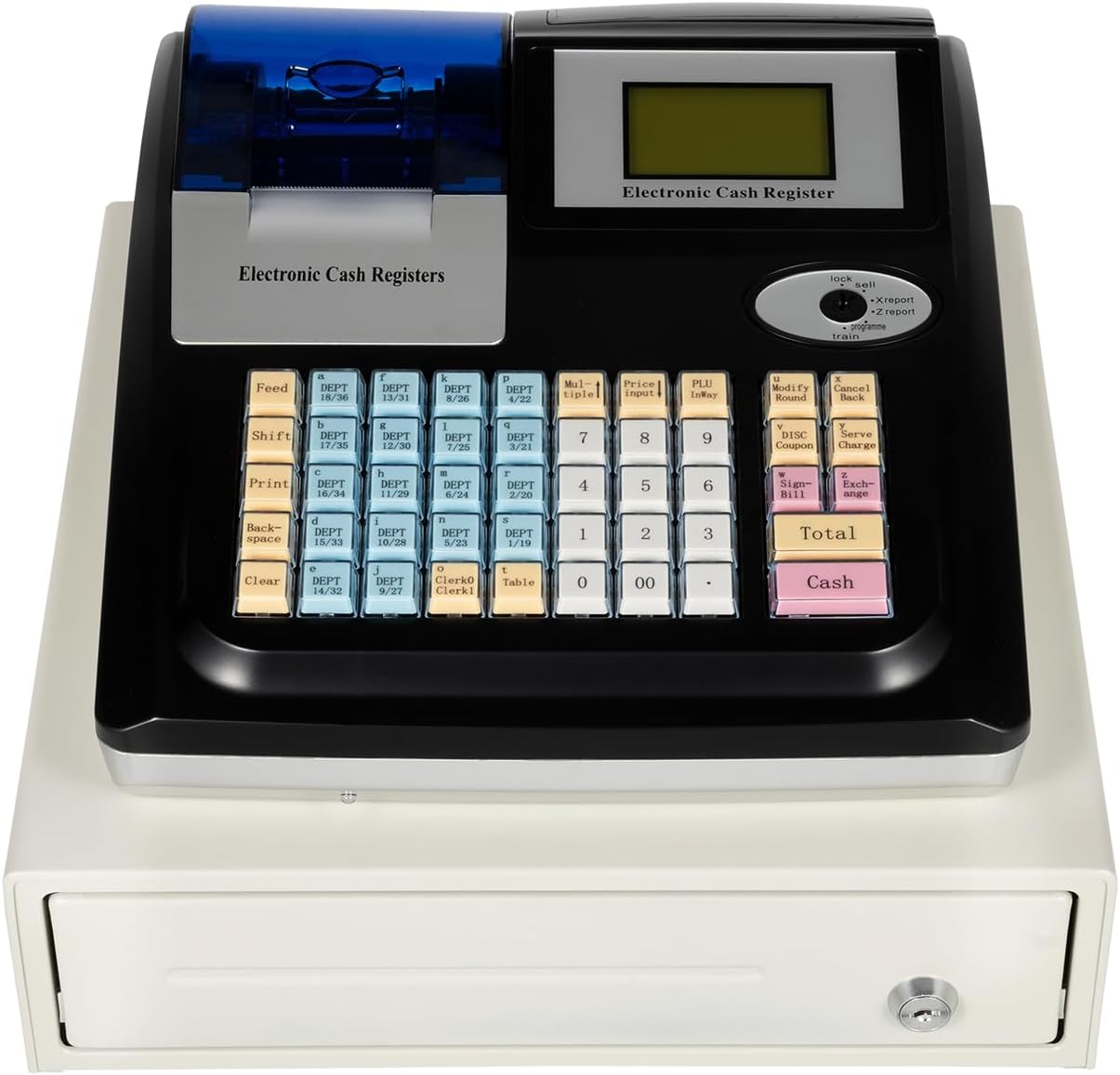 Amazon.com : Cash Register, 48 Keys Cash Management System, 36 Dept 50 ...