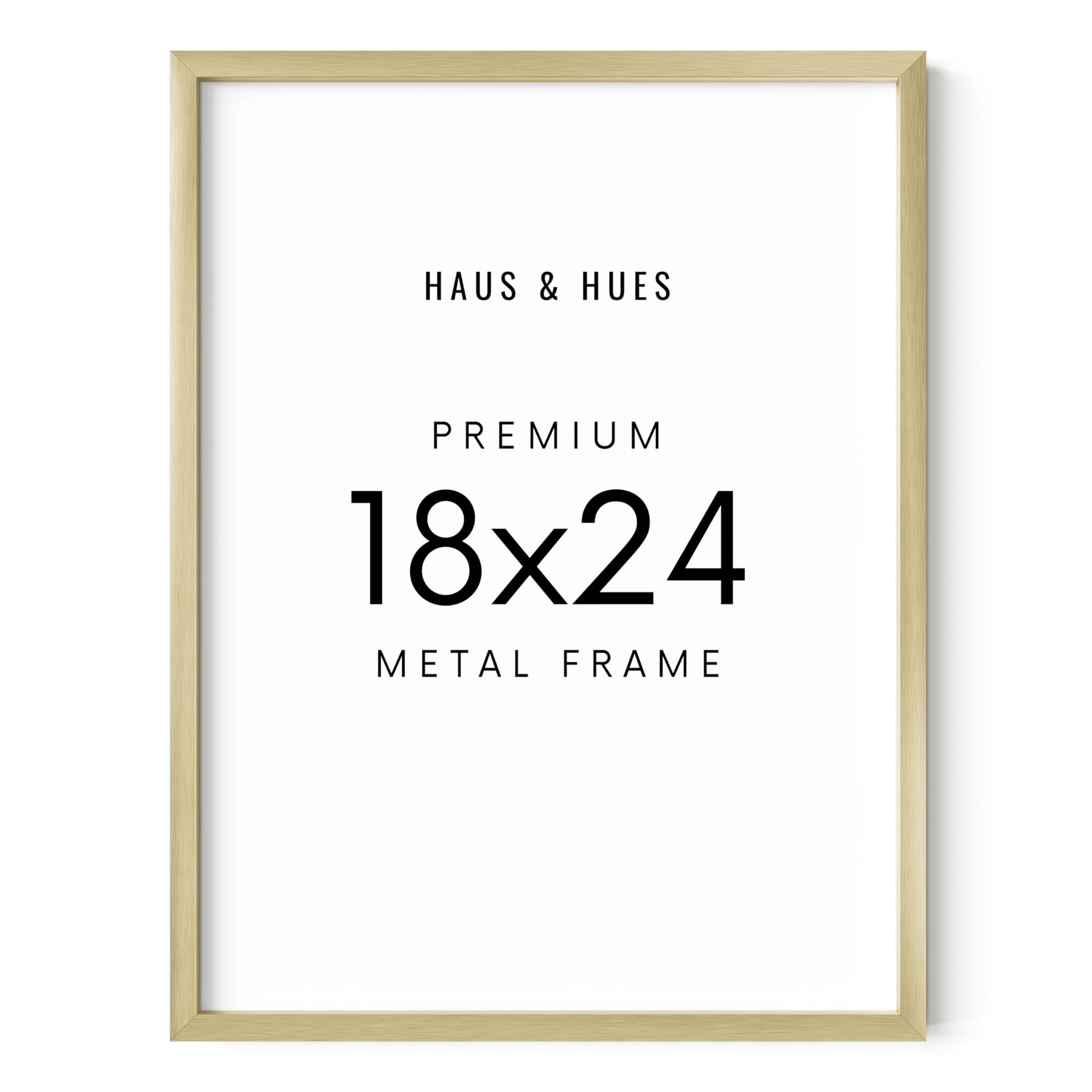 Amazon.com - HAUS AND HUES 18x24 Gold Picture Frame - Gold 18x24 Frame Aluminum, Vertical ...