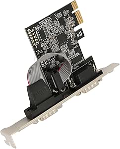 Amazon.com: PCIe RS232 Serial Host Controller Card for PCI Express 2 Port DB9 Serial Port ...