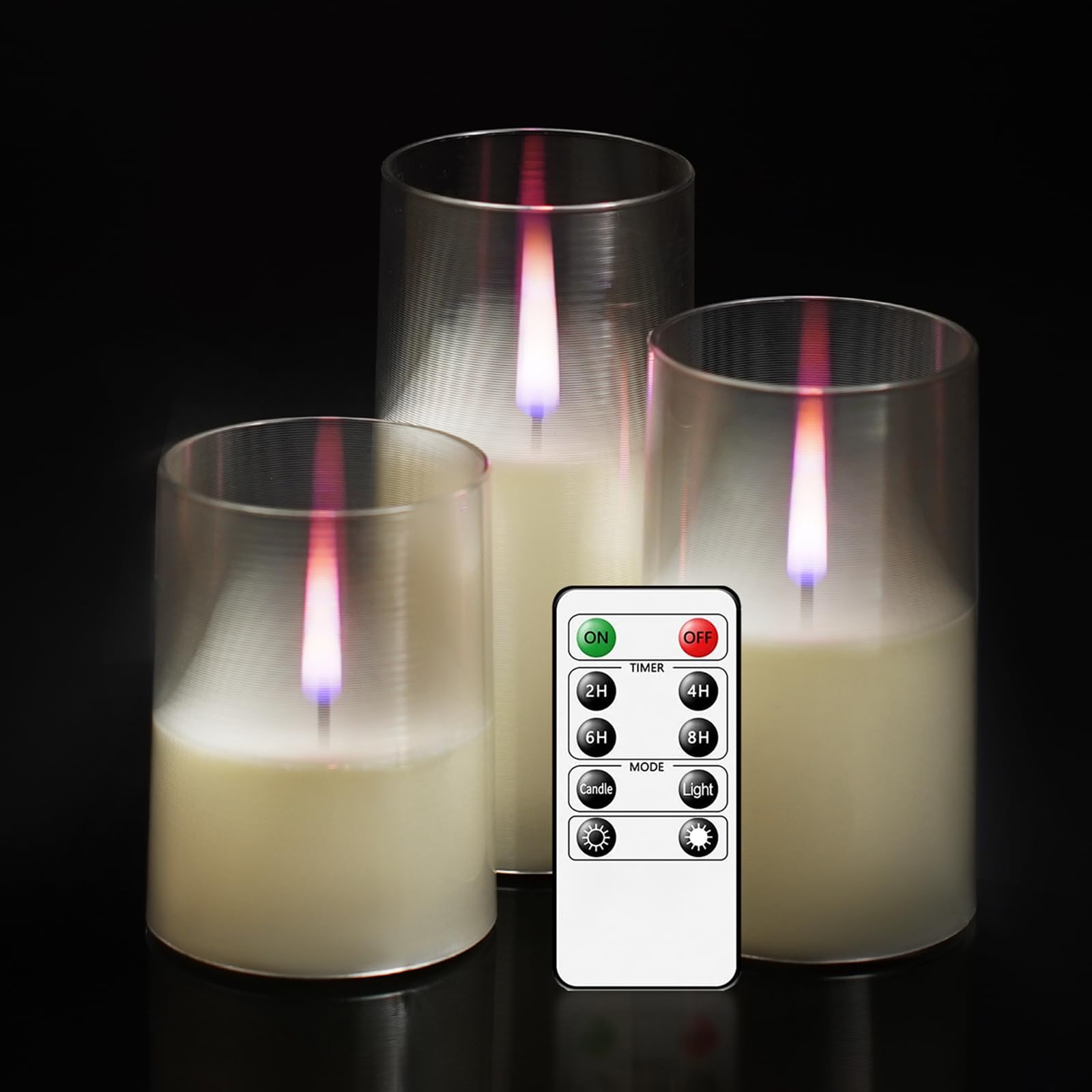 Amazon.com: kakoya Flameless Candles Upgraded Realistic Flickering ...