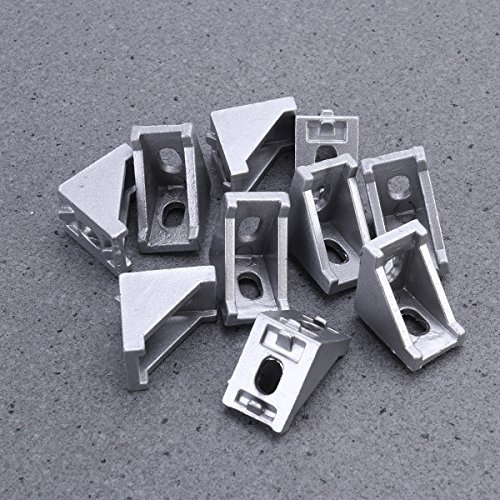 UKCOCO 10Pcs 2028 Aluminum Extrusion Angle Bracket 2020 (Silver White ...