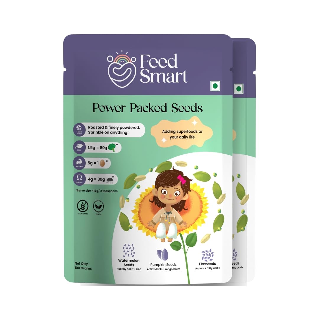 Feed Smart Power Packed Seeds - 6 Super Seeds Roasted & Powdered with ...
