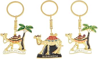 ZENRUIMING 3Pcs Morocco Travel Alloy Keychain MARRAKECH Camel Keychain ...