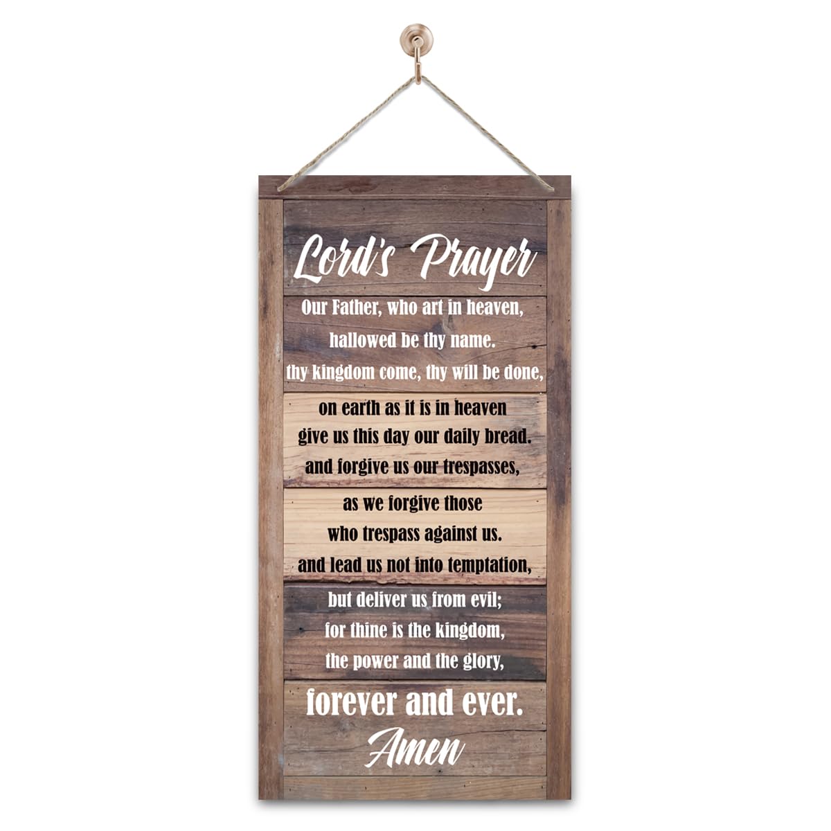 Amazon.com: Christian Decor, Lord's Prayer Hanging Sign, Decorative ...