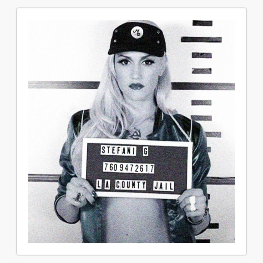 Amazon.com: Gwens Stefani Mugshot Sticker Vinyl Waterproof Sticker ...