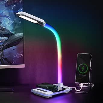 Amazon.com: SMARTERIOR RGB Gaming Desk Lamp with Music Sync,Dimmable ...