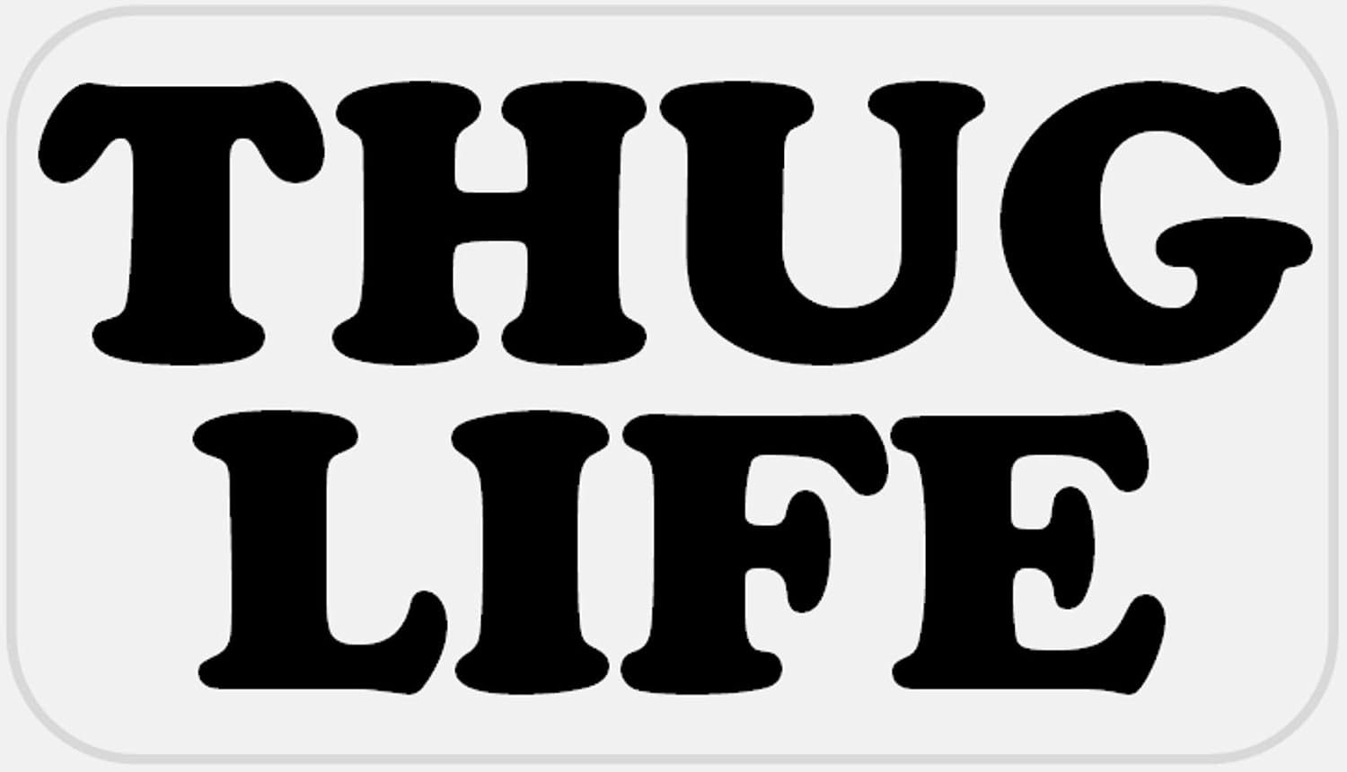 Amazon.com: Thug Life - 250 Stickers Pack 2.25 x 1.25 inches - Gangsta ...