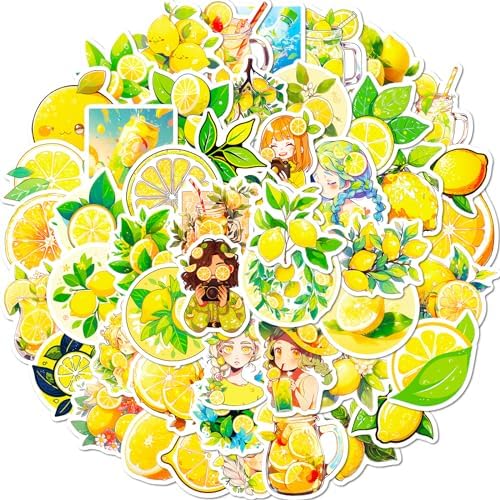 Amazon.com: Cute Lemon Stickers Pack - 50 Pcs Waterproof Vinyl Decals ...