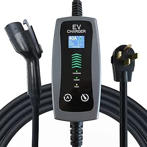 Amazon.com: EP Level 2 Portable EV Charger, 16-40 Amp, 240V, 25ft Cable, Fast Charging Station ...